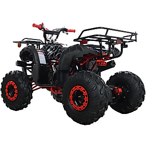 X-PRO 125cc ATV 4 Wheels Quad 125 ATV Quads with LED Lights, Big 19"/18" Tires!(Spider Black, Factory Package)