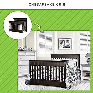 CC KITS Full-Size Conversion Kit Bed Rails for Converting Dream on Me Cribs (Espresso)