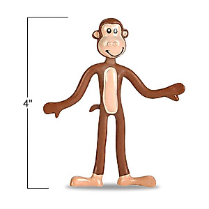 ArtCreativity Bendable Zoo Animals, Set of 12 Flexible Animal Figures, Birthday Party Favors for Boys & Girls, Stress Relief Fidget Toys for Kids and Adults, Goody Bag Stuffers, Piñata Fillers