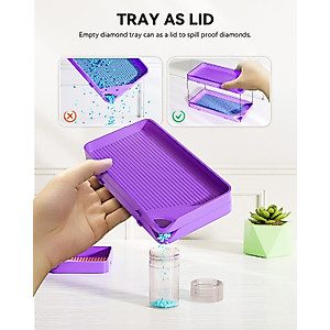 ARTDOT 10-Piece Interlocking Diamond Art Trays Kits for Adults, Stackable Diamond Painting Accessories and Tools