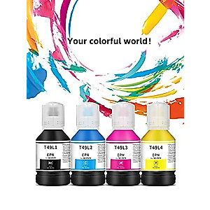 Aomya T49 Ink Compatible Epsn 4×140ml Refill Ink Bottle Replacement T49H1/T49H2/T49H3/T49H4 for Epsn SureColor SC-T3170x Printer