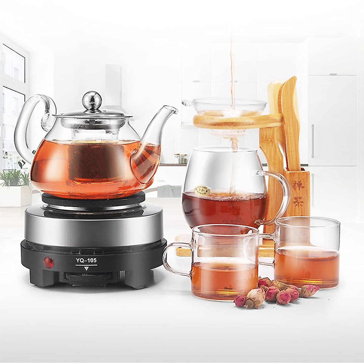 Portable 500W Electric Mini Stove, multifunctional Home Heater, Round Hot Plate, for Ceramic Glass Kettle Single Cooktop, Kitchen Appliance Milk Water Coffee Heating