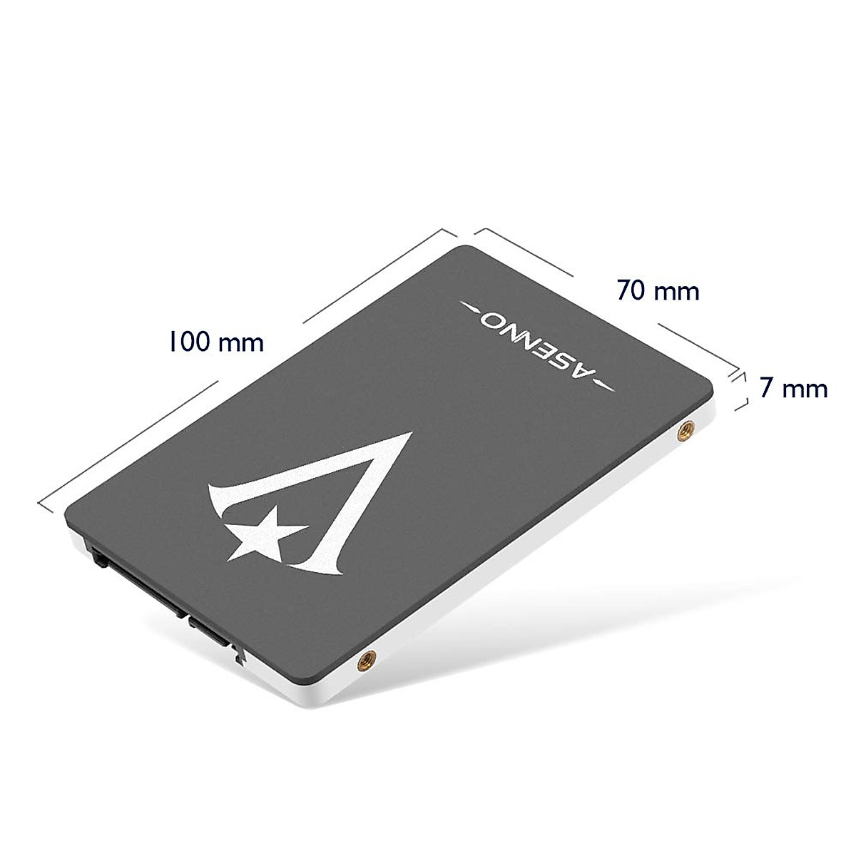 ASENNO SSD 1TB 960GB 2.5 Inch SSD SATAIII 6GB/s Up to 560MB/s with 1024M Cache Internal Solid State Drive for Notebook Tablet Desktop PC