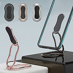 Z&Xin Cell Phone Ring Holder, 360° Rotation Transformer Magnetic Cellphone Stand Holder Car Mount Stander Finger Kickstand for iPhone 11 12 Huawei and All Smart Phones (Rose Gold)