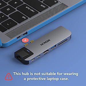 MOKiN USB C Multiport Adapter Hub Mac Dongle for MacBook Pro/Air with 4K HDMI Port, Gigabit ethernet, 2 USB, TF/SD Card Reader, USB-C 100W PD and Thunderbolt 3