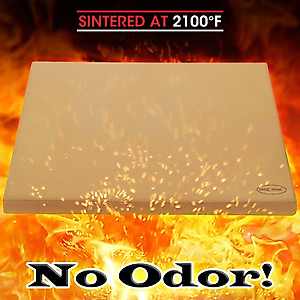 Unicook Extra Large Pizza Stone 18 Inch, Square Baking Stone for Oven and Grill, Heavy Duty Bread Pizza Pan, Thermal Shock Resistant Cooking Stoneware