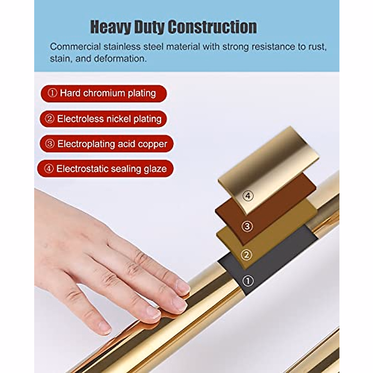 Contemporary Interior Exterior Front Door Handle, Glass Shower Push Pull Door Handle, Heavy Duty Sliding Barn Door Handles, Double Sided, 24/31/39/47/59 Inch Long (Brushed Black 50cm/19.7in)