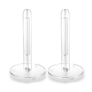 Paper Towel Holder Stand Roll Dispenser One-Handed Tear for Jumbo & Standard Paper Towel Rolls Clear Kitchen Countertops,Bars &Dining Tables