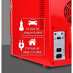 Coca-Cola 4L Portable Cooler/Warmer, Compact Personal-Travel-Fridge for Snacks Lunch Drinks Cosmetics, Includes 12V and AC Cords, Cute Desk Accessory for Home Office Dorm , Red, Polar Bear