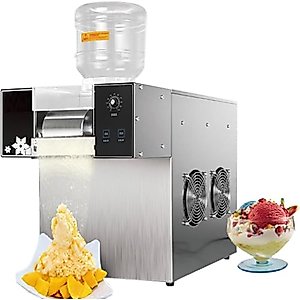 Air-Cooled Snowflake Ice Machine, Shaved Ice Machine, Korean Smoothie Machine, Commercial Continuous Ice Machine (180KG)