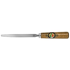 Kirschen 3916000 Triangular Scraper Burnisher with Wooden Handle, Brown/Grey