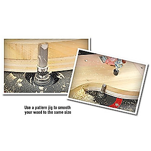 Amana Tool - 45475-S Carbide Tipped Flush Trim Plunge Template 3/8 Dia x 1/4 Sh