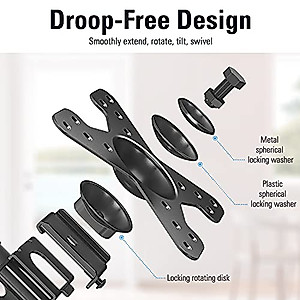 Mounting Dream Monitor Wall Mount TV Bracket for Most 10-26 inch TVs and Monitors, Small TV Mount VESA Wall Mount with Swivel Tilt Rotation, Monitor Mount up to VESA 100x100mm and 33LBS