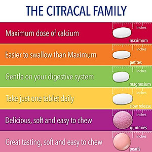 Citracal Slow Release 1200, 1200 mg Calcium Citrate and Calcium Carbonate Blend with 1000 IU Vitamin D3, Bone Health Supplement for Adults, Once Daily Caplets, 80 Count