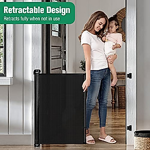Mom's Choice Awards Winner - 122 Inch Extra Wide Baby Gate for Large Openings Retractable Baby Gates for Doorways Extra Long Baby Gate Pet Gates for Dogs Indoor Outdoor Retractable Dog Gate for Stairs