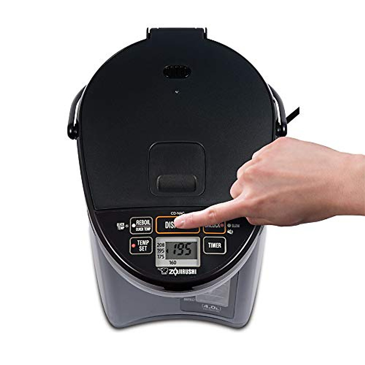 Zojirushi CD-NAC40BM Micom Water Boiler & Warmer, 4.0 Liter, Metallic Black