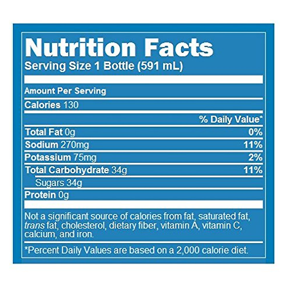 Gatorade Wide Mouth Cool Blue, 20 Fl Oz (pack of 8)