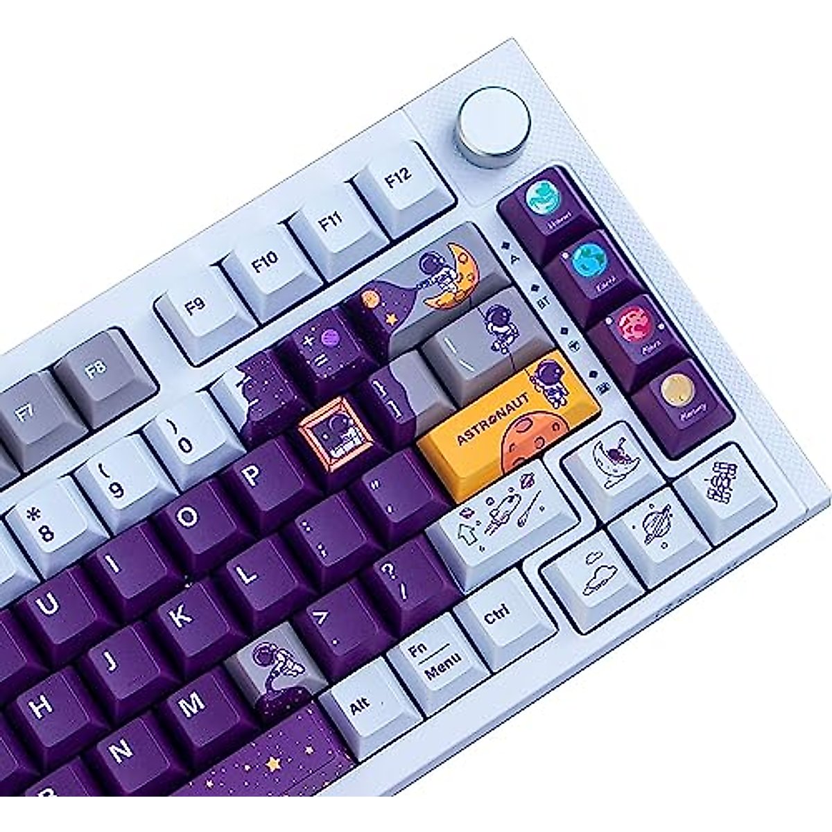 ZXMICYFA PBT Keycaps, 143 Keys Dye-Sublimation PBT Keycap Set Cherry Profile Keycaps with 7U Spacebar for ASIN Layout Cherry Gateron MX Switches Mechanical Keyboard