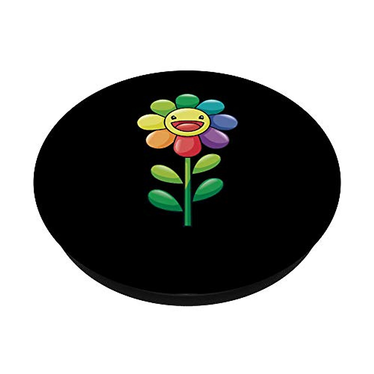 Happy Sunflower Rainbow Beautiful Cute Flower Girl Gift PopSockets Swappable PopGrip