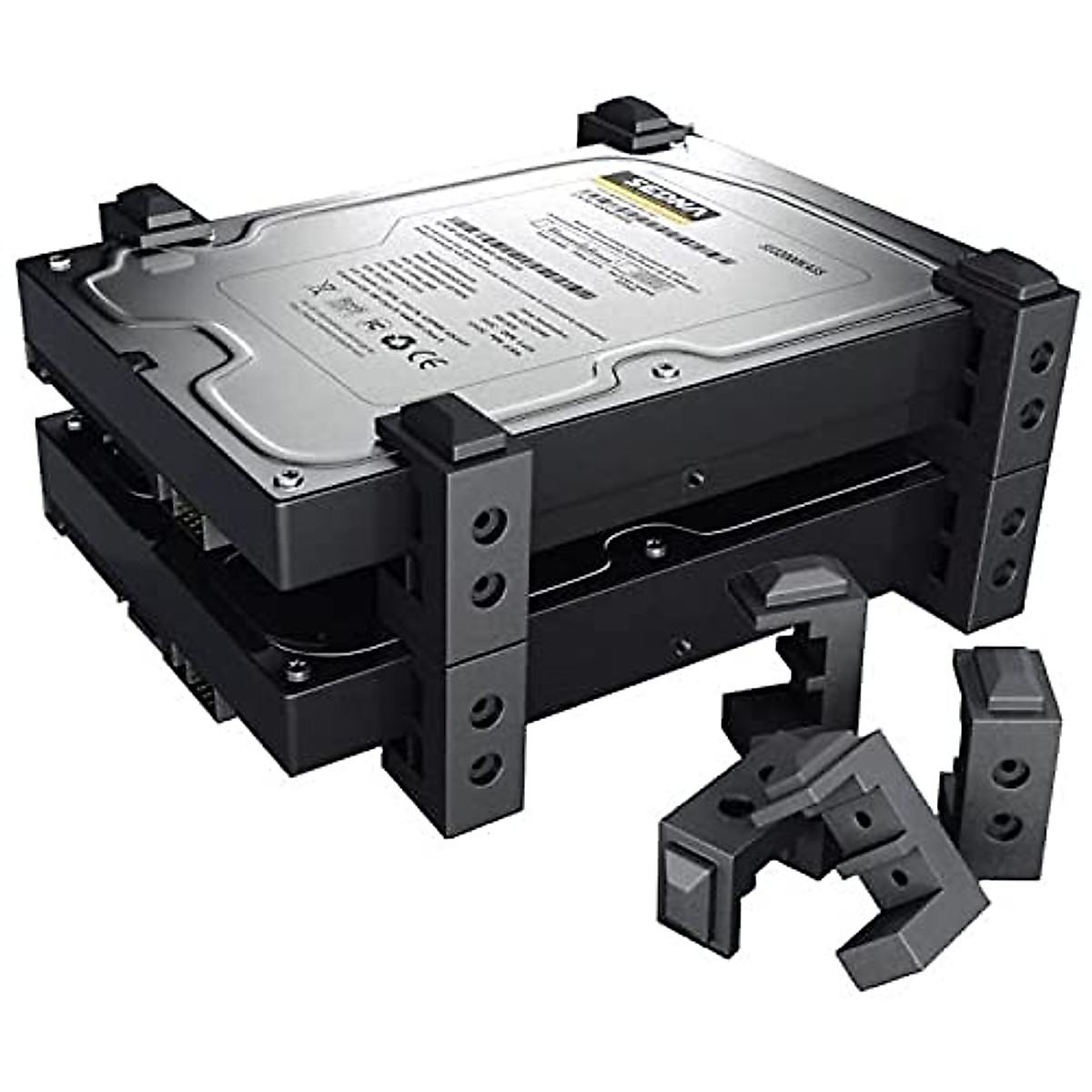 Sedna - 2.5 3.5 Hard Disk Rubber Stand (2 pcs Pack), Black (SE-HDD-S01-FBA)