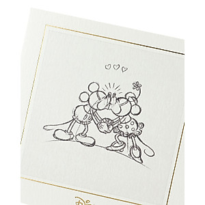 UK Greetings Disney Birthday Card - Minnie Mouse Birthday Card - Mickey Mouse Birthday Card - Birthday Card for Her - Minnie and Mickey Kissing Original Sketch - Blank Card