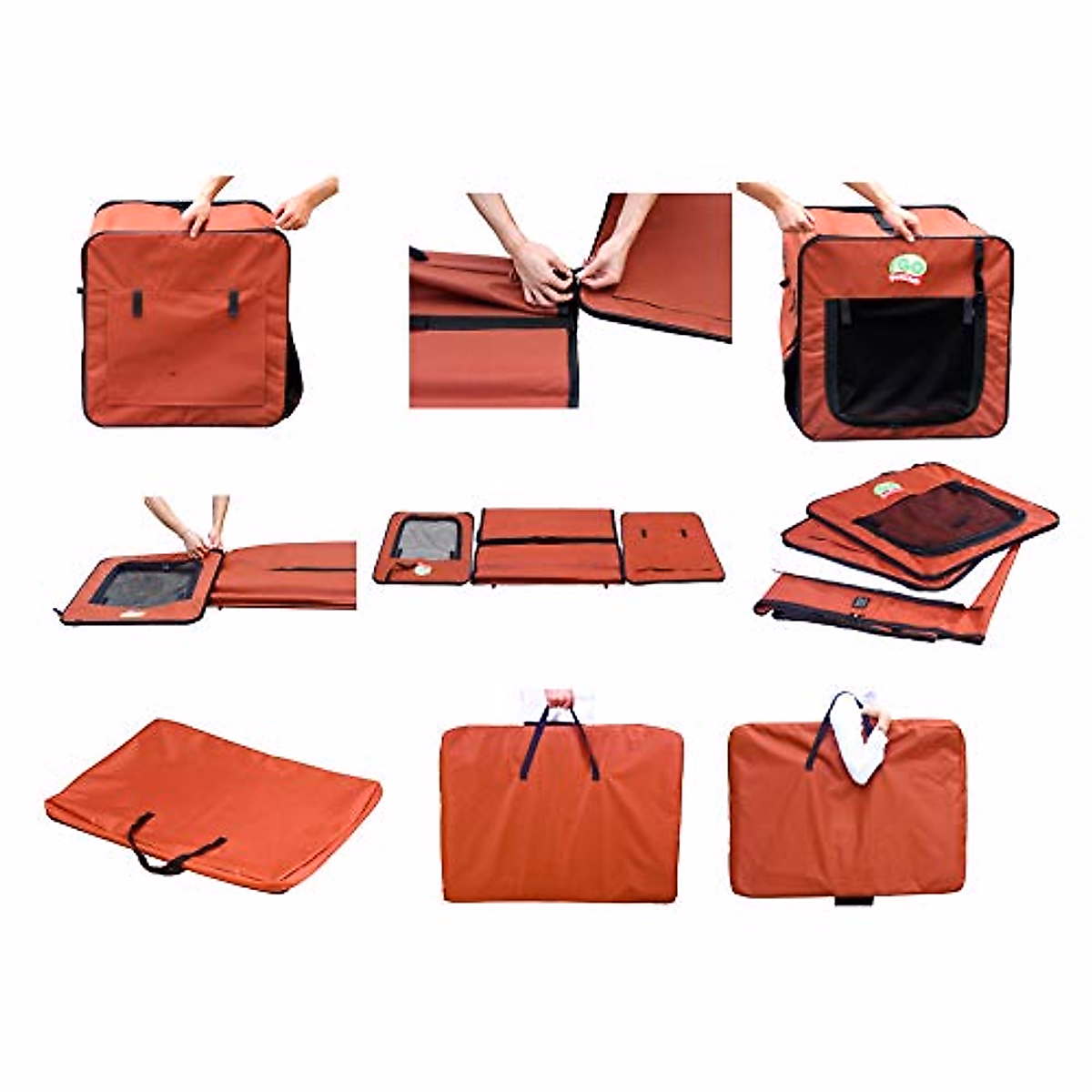 Go Pet Club AB32 Soft Dog Crate, Brown - 32 inches L x 22.2 inches W x 23.5 inches H