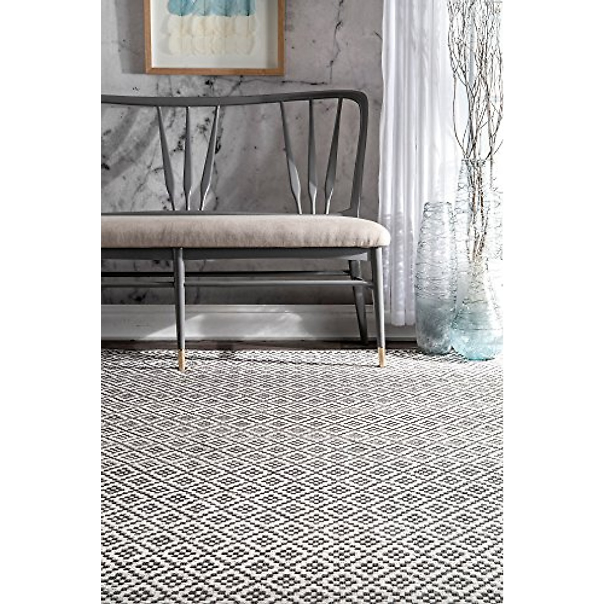 nuLOOM Hand Loomed Holcombe Area Rug, 5x8, Gray