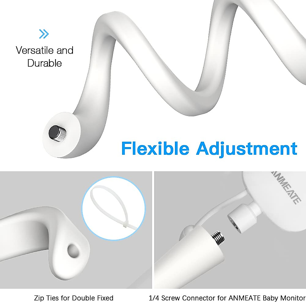 oioaahkeo Baby Monitor Mount for ANMEATE Baby Monitor SM24, GoodBaby UU24 and Babysense V24US Video Baby Monitor(NOT Included) No Drill