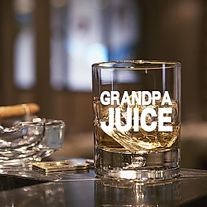 AGMdesign, Funny Grandpa Juice Whiskey Glasses, Grandpa Idea Gifts, Father's Day, Birthday Gifts, Christmas Gifts for Grandpa,New Grandpa from Grandchild