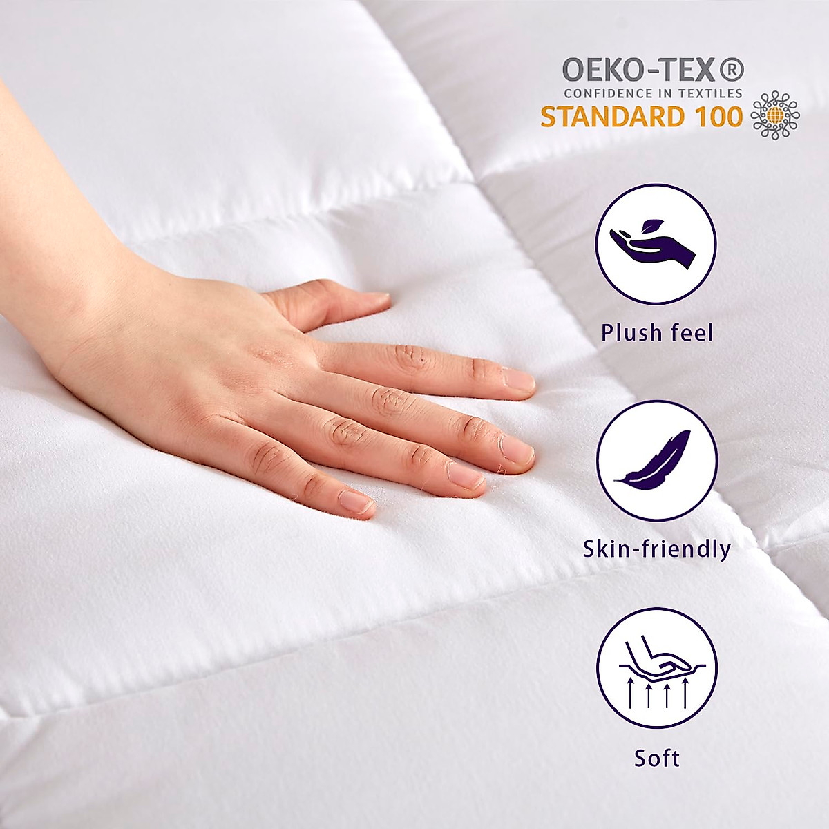 BDEUS Dual Layer 3 Inch Memory Foam Mattress Topper Twin Size,Cooling Gel Memory Foam with Down Alternative Quilted Pillow Top Cover,Back Pain Relief Soft Mattress Pad