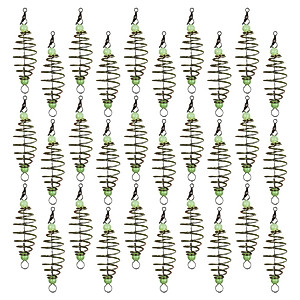 FAVOMOTO 30pcs Spring Bait Fishing Carp Bait Fishing Baits Metal Stand Fishing Bait Holders Fishing Feeder Tools Carp Fishing Equipment Fishing Bait Fishing Accessories Fishing Tool