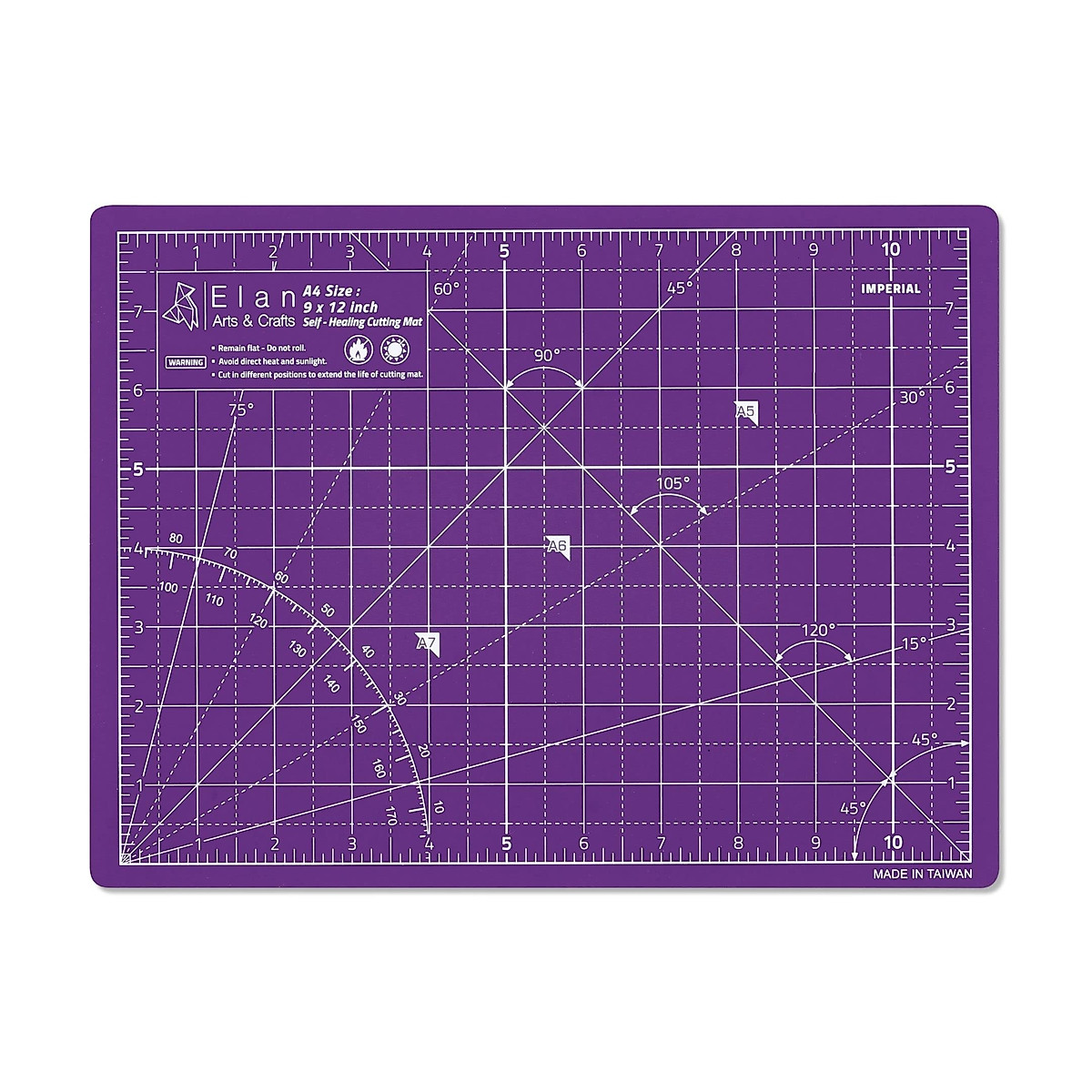 Elan Cutting Mat A1 Pink & Purple, Self Healing Cutting Mat 24 x 36 INCH, 5-Ply Craft Mat Pink, Hobby Cutting Mat 24x36 INCH, Large Cutting Mat, Quilting Cutting Board, Sewing Cutting Board 24 x 36 "