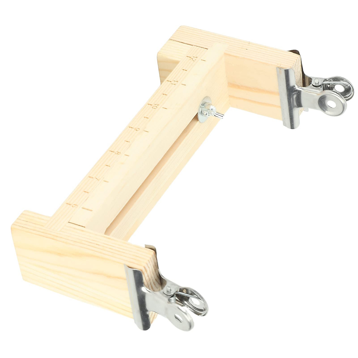 CHICIRIS Wood Bracelet Jig, Paracord Jig Bracelet Maker U Shape Metal Clips Adjustable Hand Rope Making Tool with 2 Clamp, DIY Wristband Rope Knot Braided Fixing Tools for Twisting Knitting