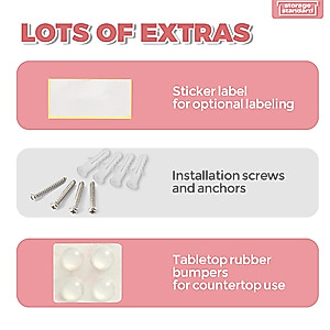 Storage Standard Trash Bag Holder Dispenser - Acrylic Trash Bag Dispenser Roll Holder, Garbage Bag Holder for Cabinet, Garbage Bag Dispenser Under Sink - Trash Bag Organizer for Home or Shops - Large