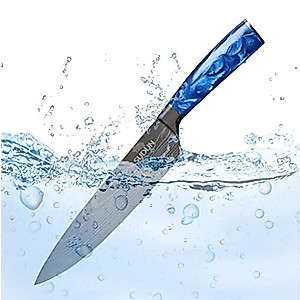 SUDUN 8 Inch Professional Kitchen Knife,Super Stainless Steel Chefs Knife, Ultra Sharp Blade, German High Carbon Stainless Steel Kitchen Chopping Knife with Resin Handle and Gift Box