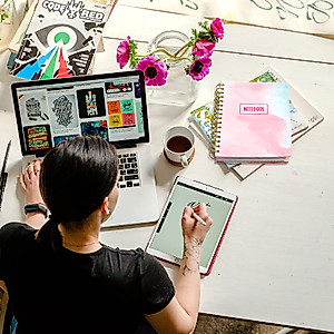 ceiba tree Divider Notebook with Tabs Spiral Notebook Watercolor Design Lined Journal Hardcover Notebook for Home Office School Classroom