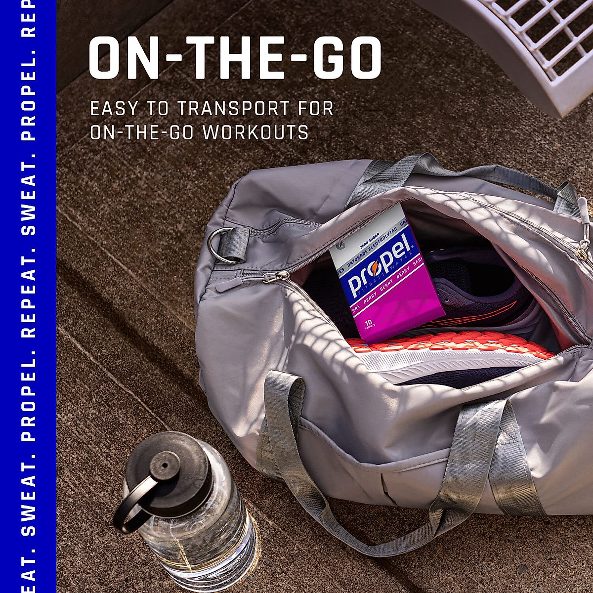 Propel Powder Packets, 3 Flavor Variety Pack, Electrolytes, Vitamins and No Sugar, Packaging May Vary, 0.88 Ounce (Pack of 5)