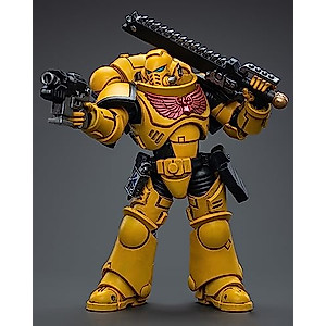 Pipigirl JoyToy 40K Space Marine Genuine License 1/18 Soldier, 4inch Models Space Marines Action Figures Kits (Imperial Fists Intercessors)