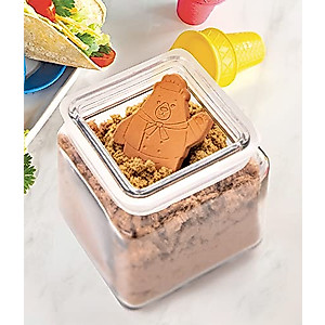 Talisman Designs Sugar Bear Saver | Cute & Adorable Design | Keeps Brown Sugar Fresher, Longer | Terracotta Brown Sugar Saver | Use for Dried Fruits, Bagels, Marshmallow & More