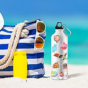 100 Pieces Cute Sweet Treats Candy Stickers, Waterproof Vinyl Decal Dessert Stickers Ice Cream Cupcake Stickers for Laptop, Water Bottle, Skateboard, Teachers Reward Stickers for Kids Students