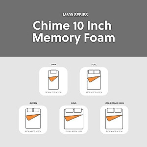 Signature Design by Ashley King Size Chime 10 Inch Medium Firm Memory Foam Mattress with Green Tea & Charcoal Gel