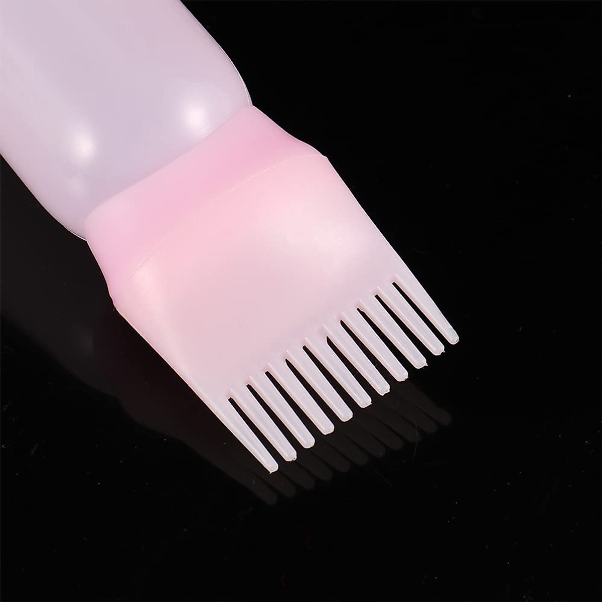 2PCS Root Comb Applicator Bottle, Empty Bottle Styling Tool Dyeing Shampoo Bottle, Hair Dye Applicator Brush Bottles Dyeing Shampoo Bottle (Purple&Pink)