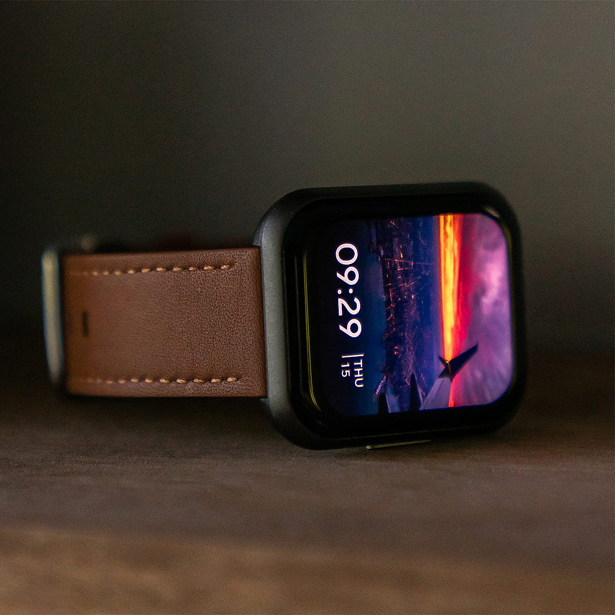 WYZE Watch Replacement Leather Bands Compatible Smart Watch 47mm, 47mm C, 44mm, Quick Release Genuine Leather Watch Strap for Women and Men, Classic Brown