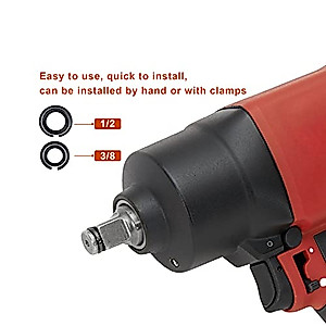 MEFONKOU 1/2" 3/8" Impact Wrench Retaining Socket Rings & with Ring Wrench o ring for Electric Wrench Air Wrench, Impact friction ring, pull ring（10 sets）