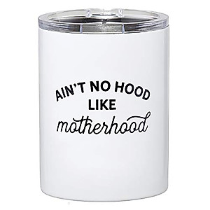 Santa Barbara Design Studio SIPS Drinkware Stainless Steel Travel Tumbler, 12-Ounces, Ain't No Hood Like Motherhood
