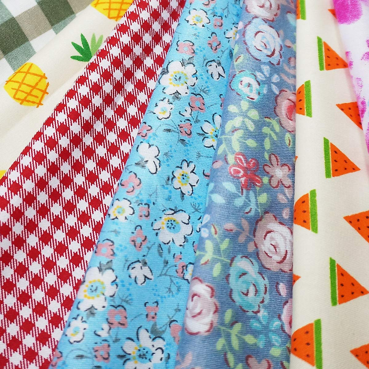 Cotton Fabric Squares Misscrafts 25pcs 30 x 30cm Quilting Fabric Bundle Patchwork Pre-Cut Quilt Squares for DIY Sewing Scrapbooking Quilting Dot Pattern