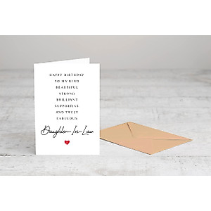 Daughter-In-Law Birthday Card Poem - Amazing Gift Special For Daughter-In-Law