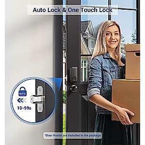 Veise KS02D and KS01C Door Lock with Handle Set Bundle