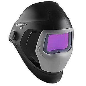 3M Speedglas Welding Helmet 9100, 06-0100-30iSW, with Auto-Darkening Filter 9100XXi 3 Arc Sensors for MMAW TIG MIG Tack Plasma Arc Welding and Grinding Mask, 1 Each, Black