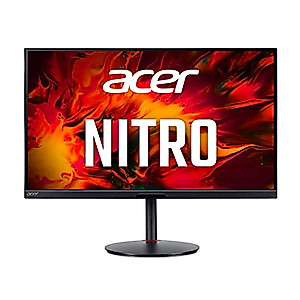 Acer Nitro XV282K KVbmiipruzx 28" UHD (3840 x 2160) Agile-Splendor IPS Gaming Monitor | AMD FreeSync Premium | 144Hz | 1ms | TUV/Eyesafe | 1 Display Port 1.2, 2 HDMI 2.1 & 4 USB Ports,Black